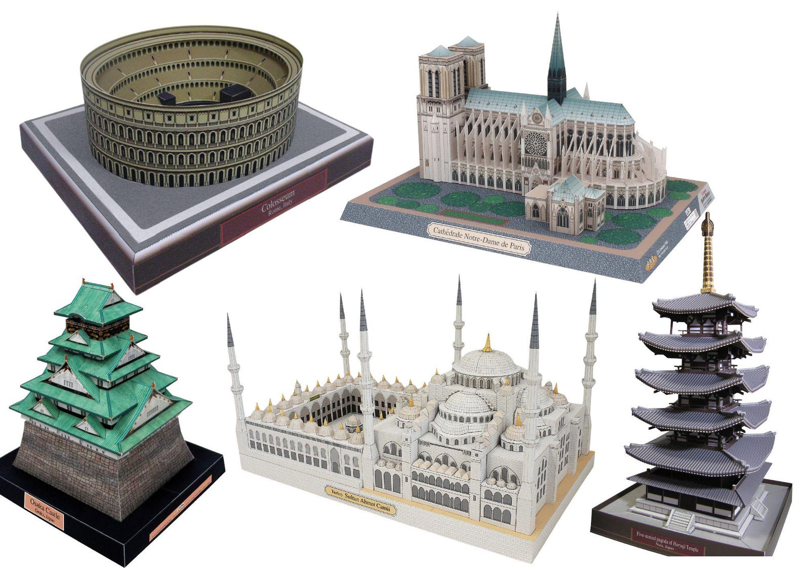 32 Monuments to Print and Assemble-diy Paper Model Sculpture, Paper ...