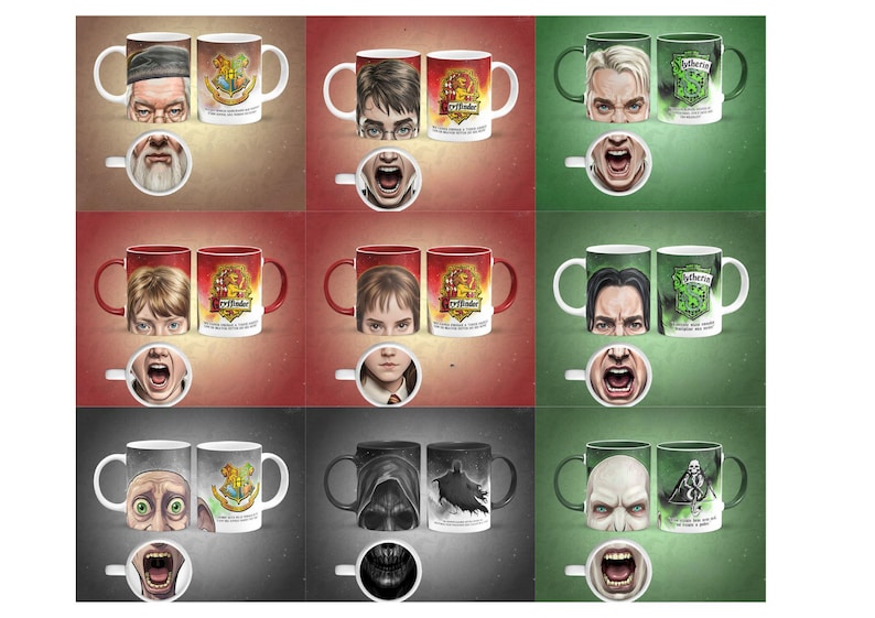 Harry Mug Designs With Big Mouth, Sublimation Mugs, Character Pack ...