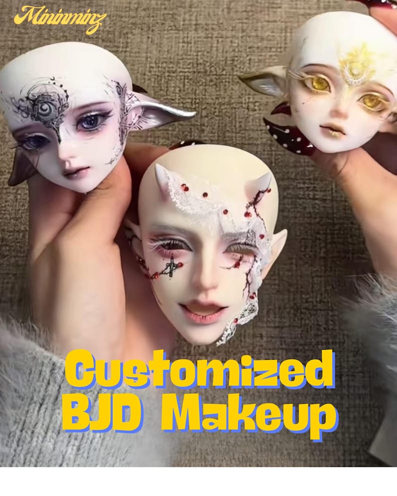 Custom 1/4 BJD Doll Makeup, Custom BJD Head (excluding Hair), Custom ...