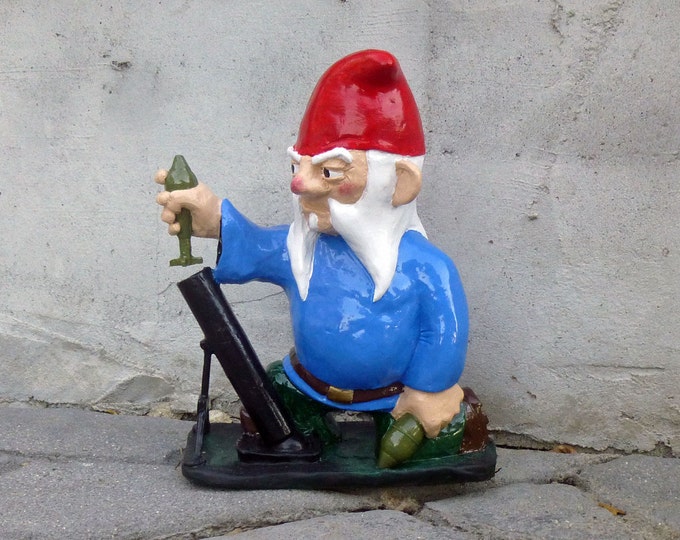 Combat Garden Gnome With Mortar Launcher - Etsy