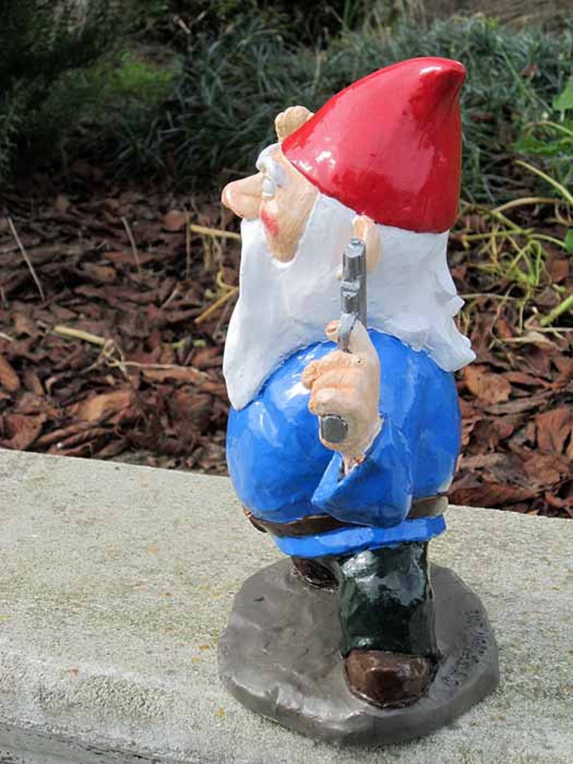 Combat Garden Gnome Officer with Pistol | Etsy