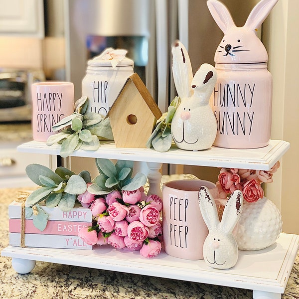 Wooden Rectangle Tiered Tray - Etsy