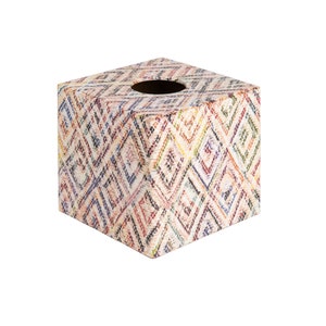 Wooden Tissue Box Cover Rainbow Pattern - Etsy