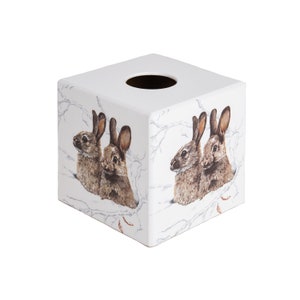 Bunny Wooden Tissue Box Cover Square - Etsy