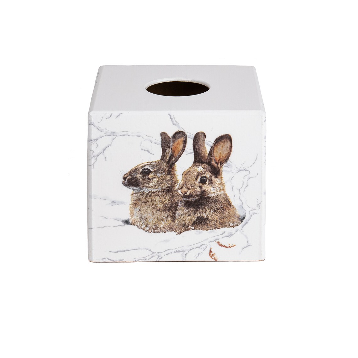 Bunny Wooden Tissue Box Cover Square - Etsy