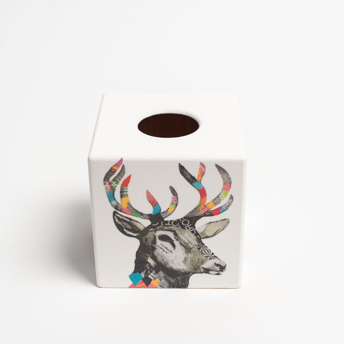 Stag Rainbow Tissue Box Cover Wooden Handmade Square Tissue - Etsy