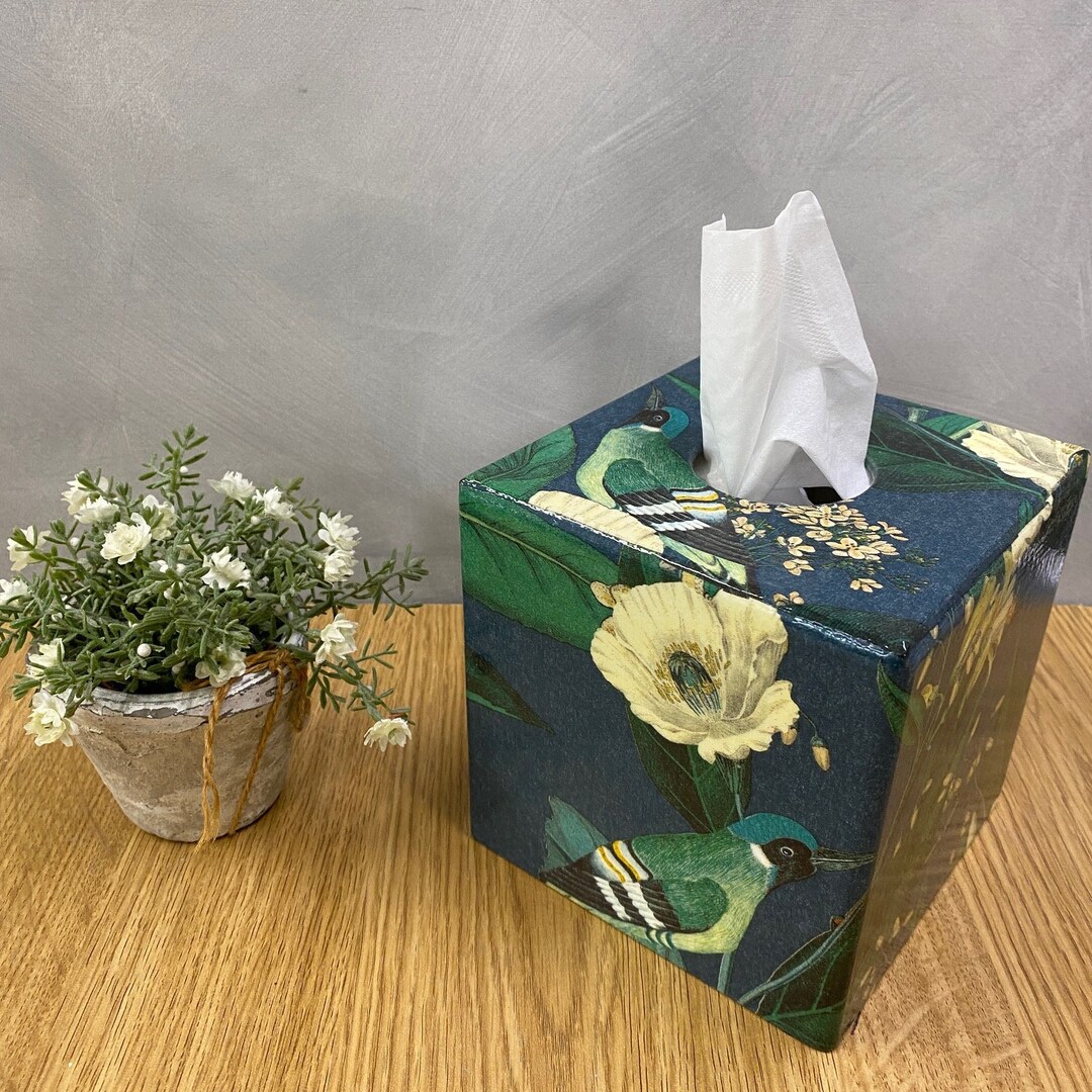 Tissue Box Cover Wooden Blue Jay Gift for Mum - Etsy