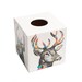 Stag Rainbow Tissue Box Cover Wooden Handmade Square Tissue Box Holder ...