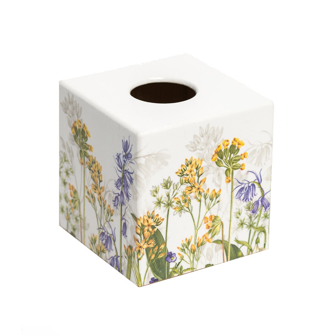 Blue Bell Tissue Box Cover Wooden Handmade in UK - Etsy