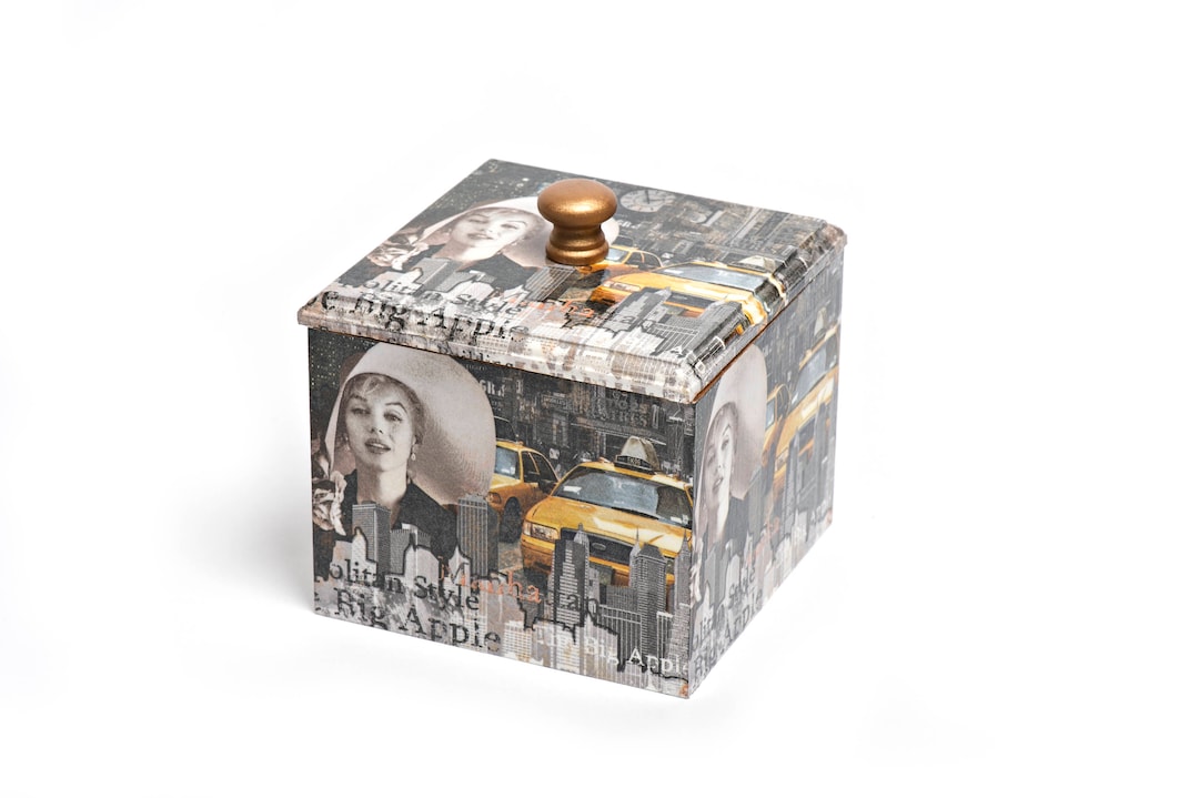 Marilyn Monroe Trinket Box Wooden Handmade Decoupaged in UK - Etsy