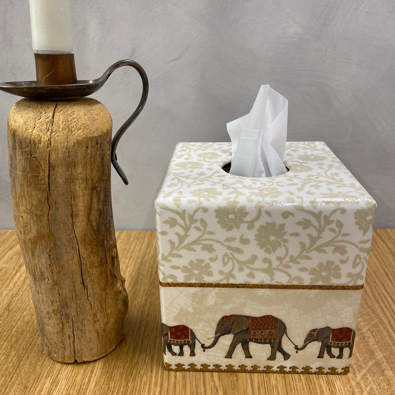 Indian Elephant Tissue Box Cover Wooden Perfect in Homes/ - Etsy