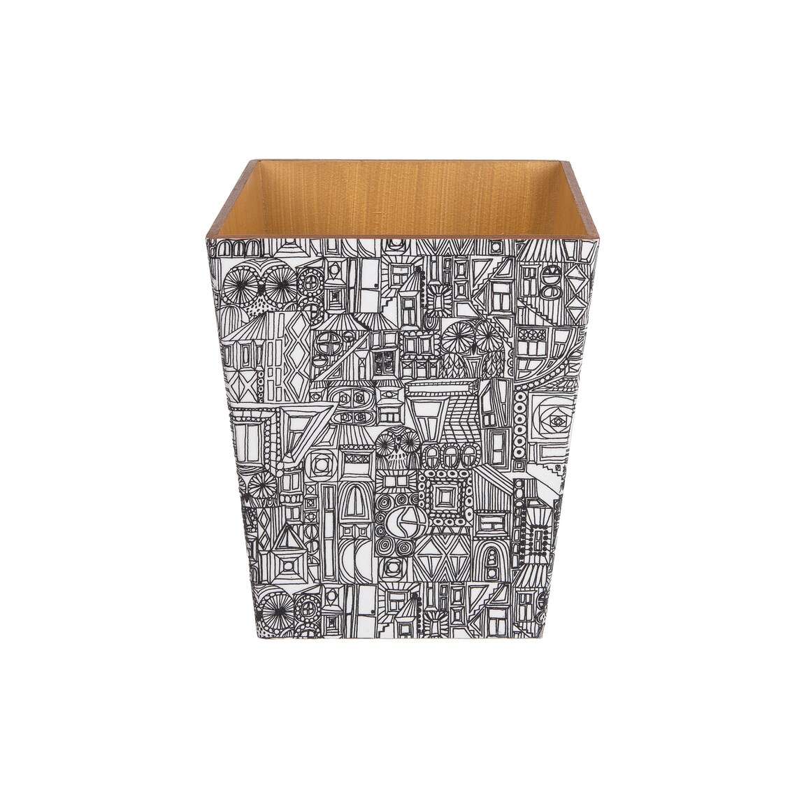 Waste Paper Bin Wooden Black Abstract , Trash Can , Home Interior - Etsy