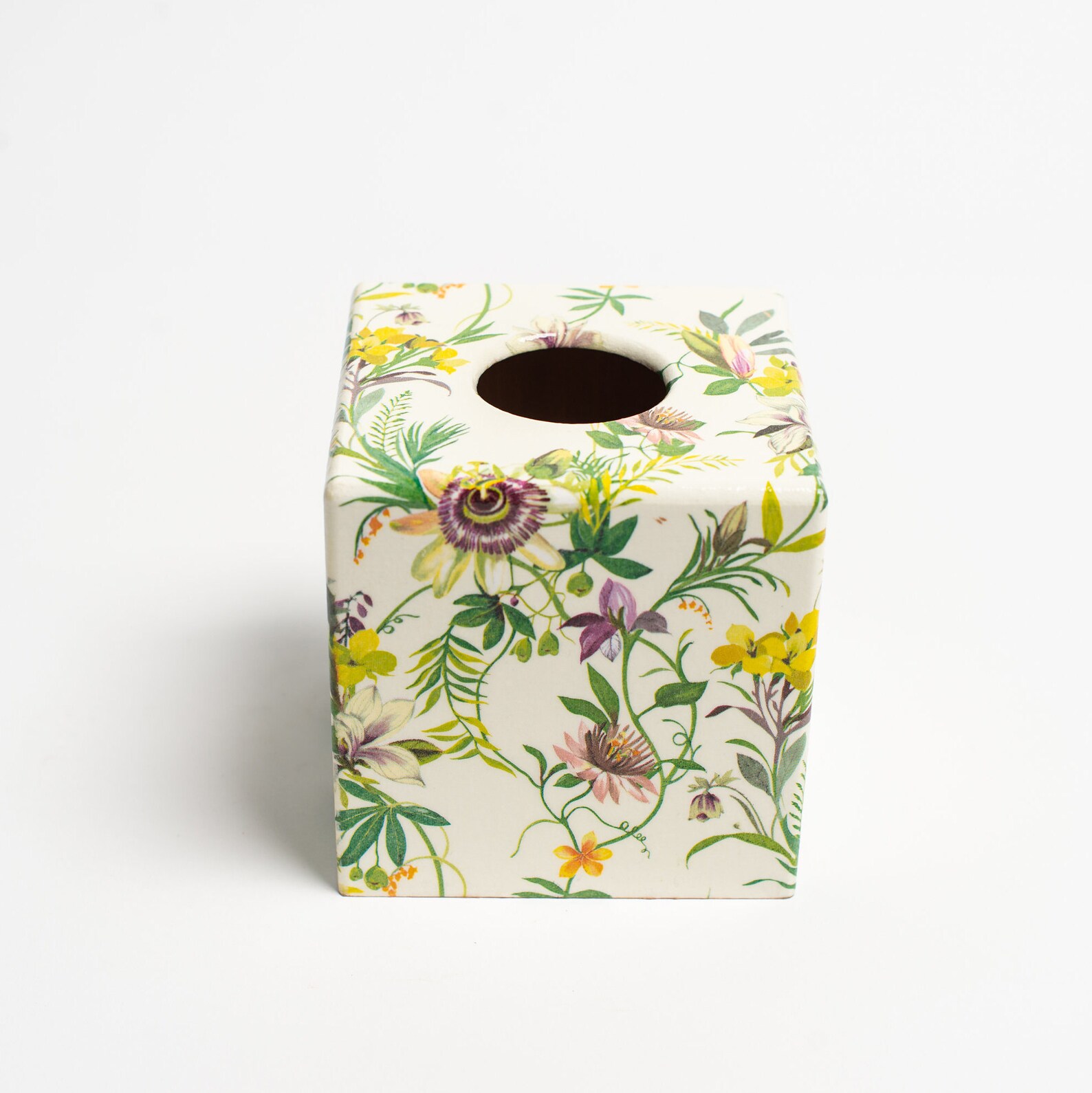 Passion Flower Tissue Box Cover Wooden Handmade UK Kleenex - Etsy