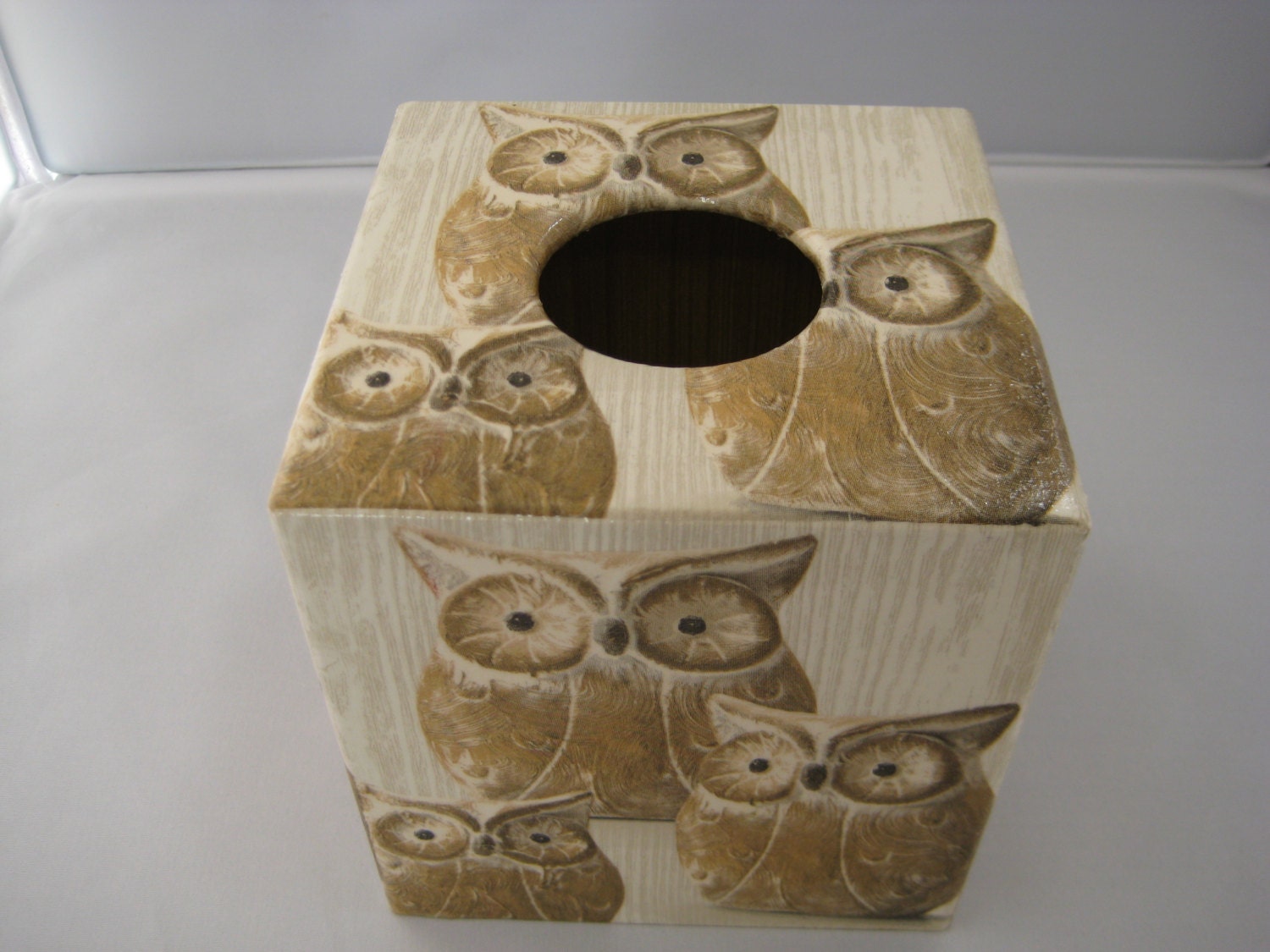 Brown Owl Tissue Box Cover Wooden Handmade Perfect in Homes/ | Etsy