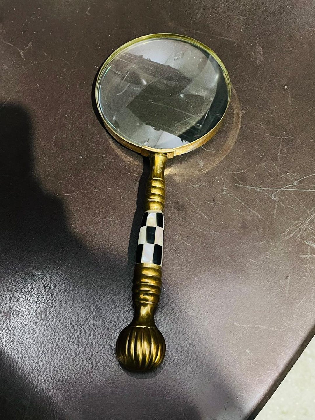 Vintage Magnifier Antique Brass Magnifying Glass Collectible Read ...