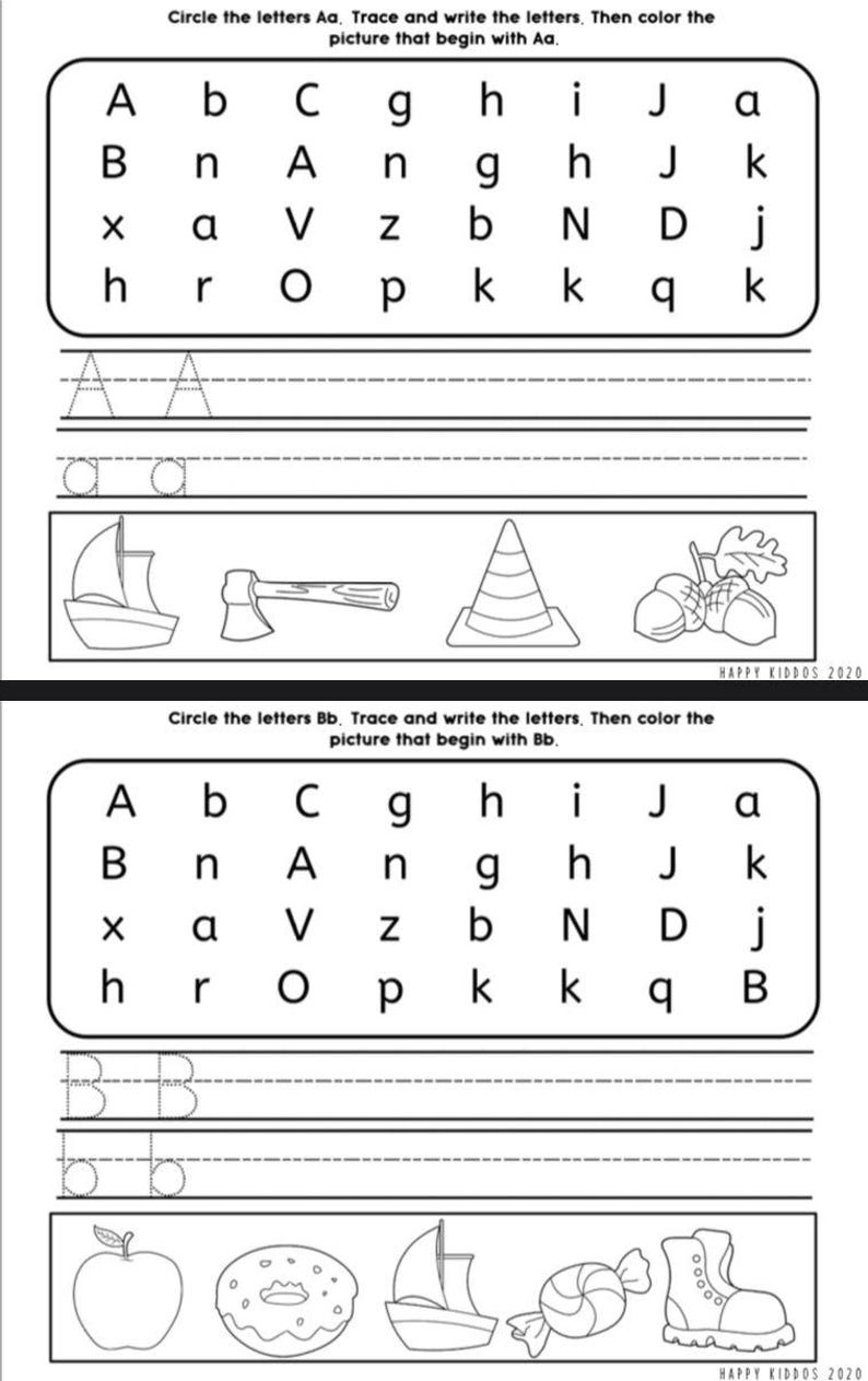 Preschool Worksheets Bundle | Alphabet, Numbers, Tracing | Printable ...