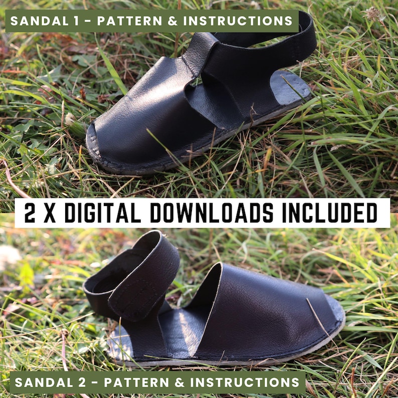 Barefoot Toddler Sandal Sewing Pattern Bundle: Sizes 2-3 (PDF Download ...