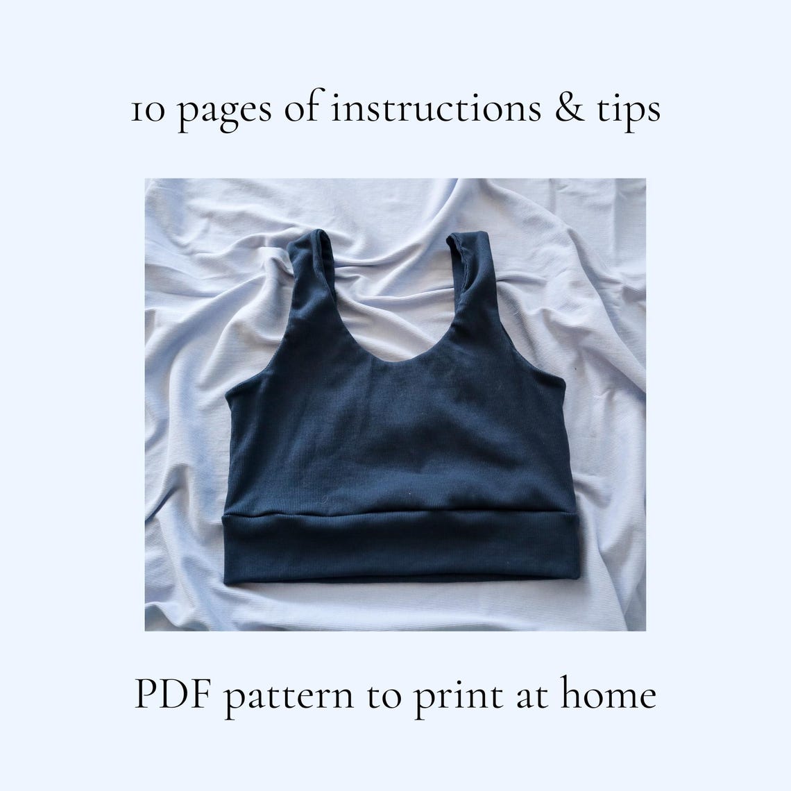 Lounge Bra Sewing Pattern | Bralette PDF Download With Instructions ...