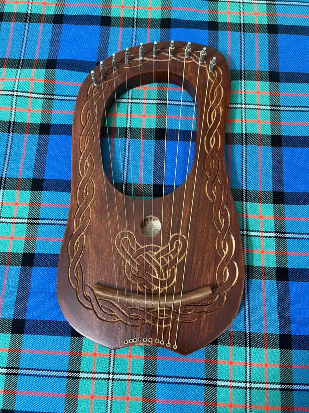 Rosewood Piping Style 10 Metal Strings Lyre Harp With Key,strings and ...