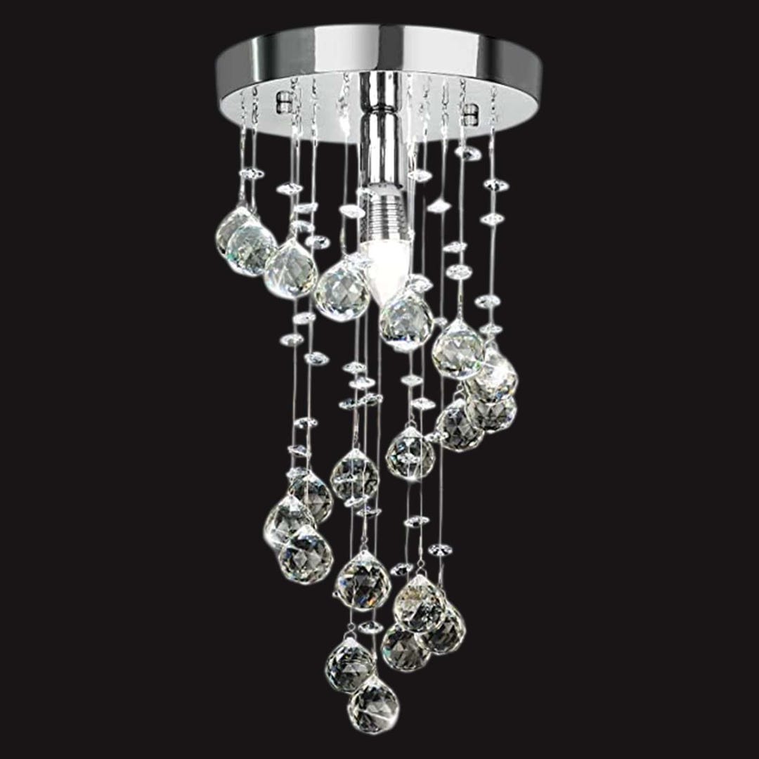 2ft Crystal Chandelier Modern Ceiling Pendant Light for Living Room ...