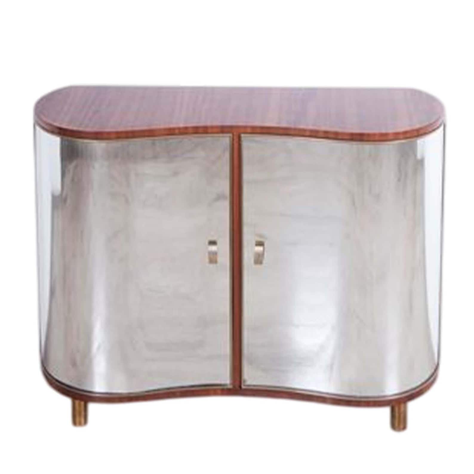 Aviator Aluminum Sideboard Cabinet Industrial Metal Credenza Curved ...