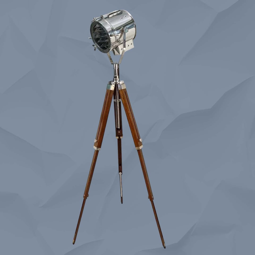 Vintage Nautical Hollywood Spotlight Floor Lamp With Tripod Stand ...