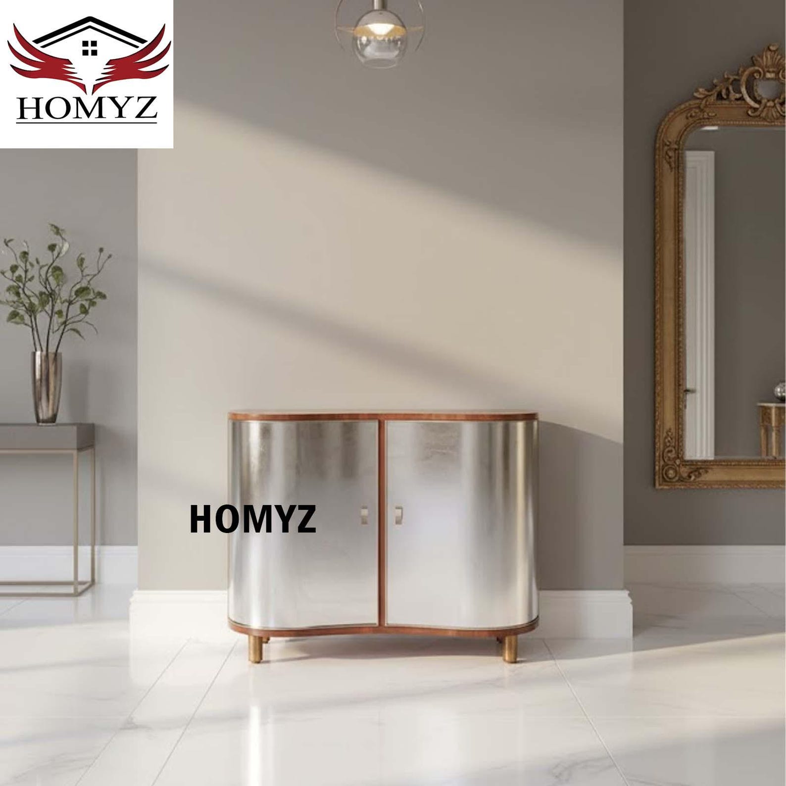 Aviator Aluminum Sideboard Cabinet Industrial Metal Credenza Curved ...