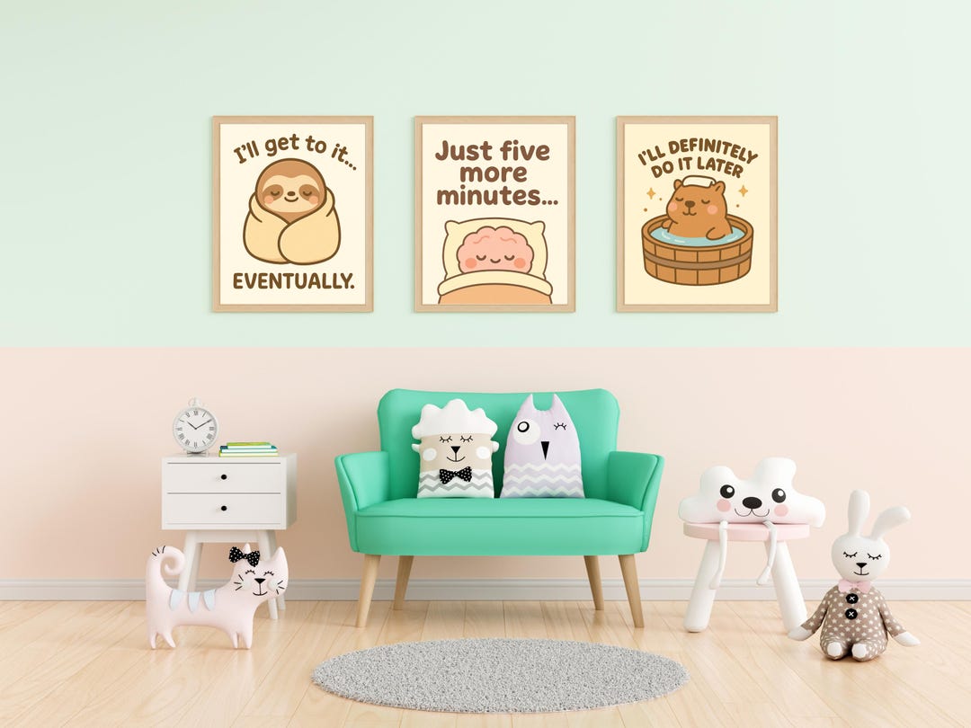 Kawaii ADHD Quote Posters: Funny Neurodivergent Art (digital Download ...