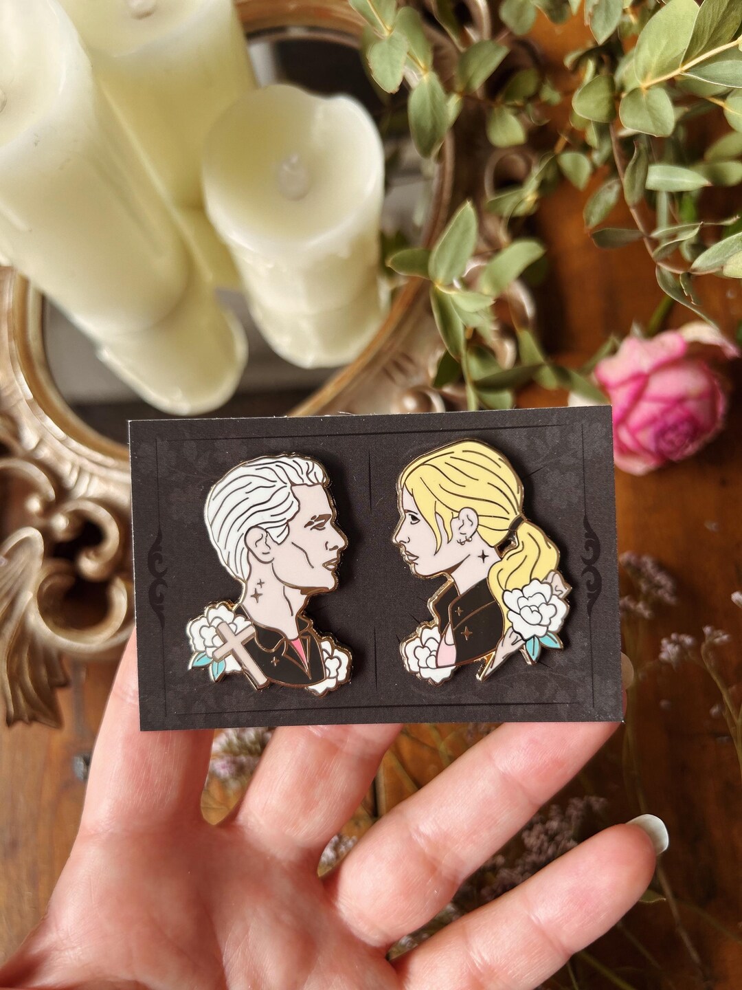 Buffy and Spike Profile Pins - Etsy