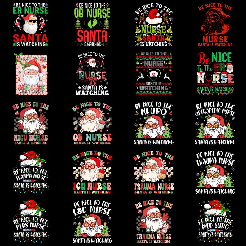 Be Nice to the OB Nurse PNG, Funny Christmas Obstetrics Nurse Gifts ...