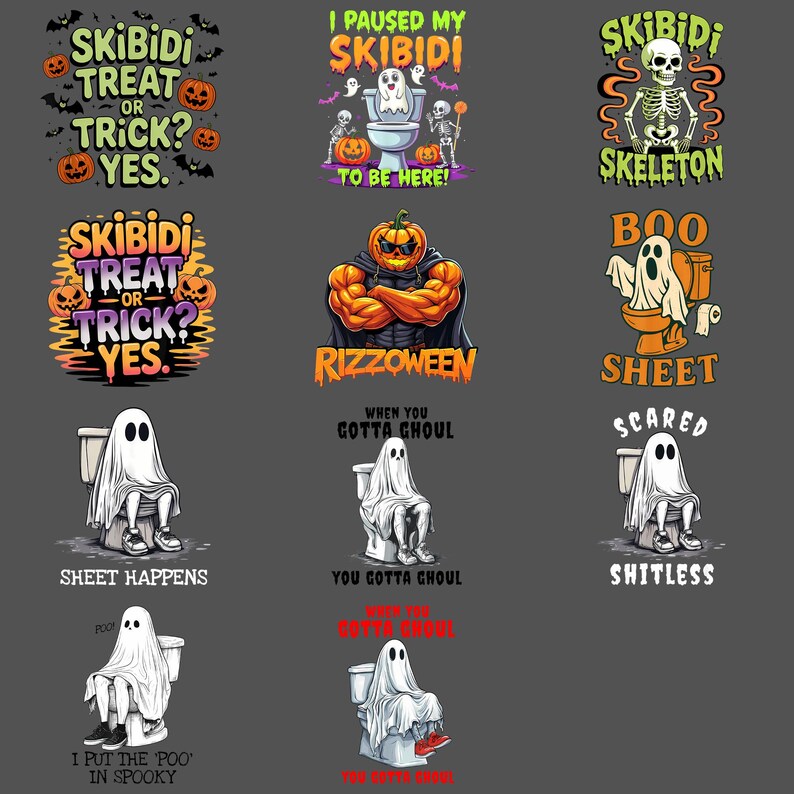 Skibidi Toilet Pause PNG, Funny Halloween Meme Quote Clipart, Spooky ...