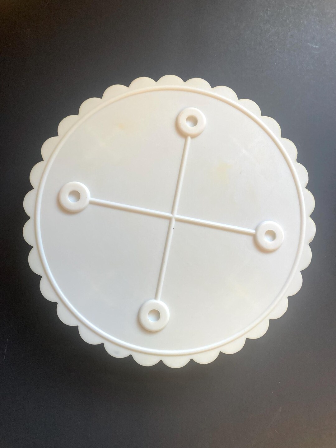 Vintage Wilton Cake Plate 6 Inch Round Scalloped Edges - Etsy