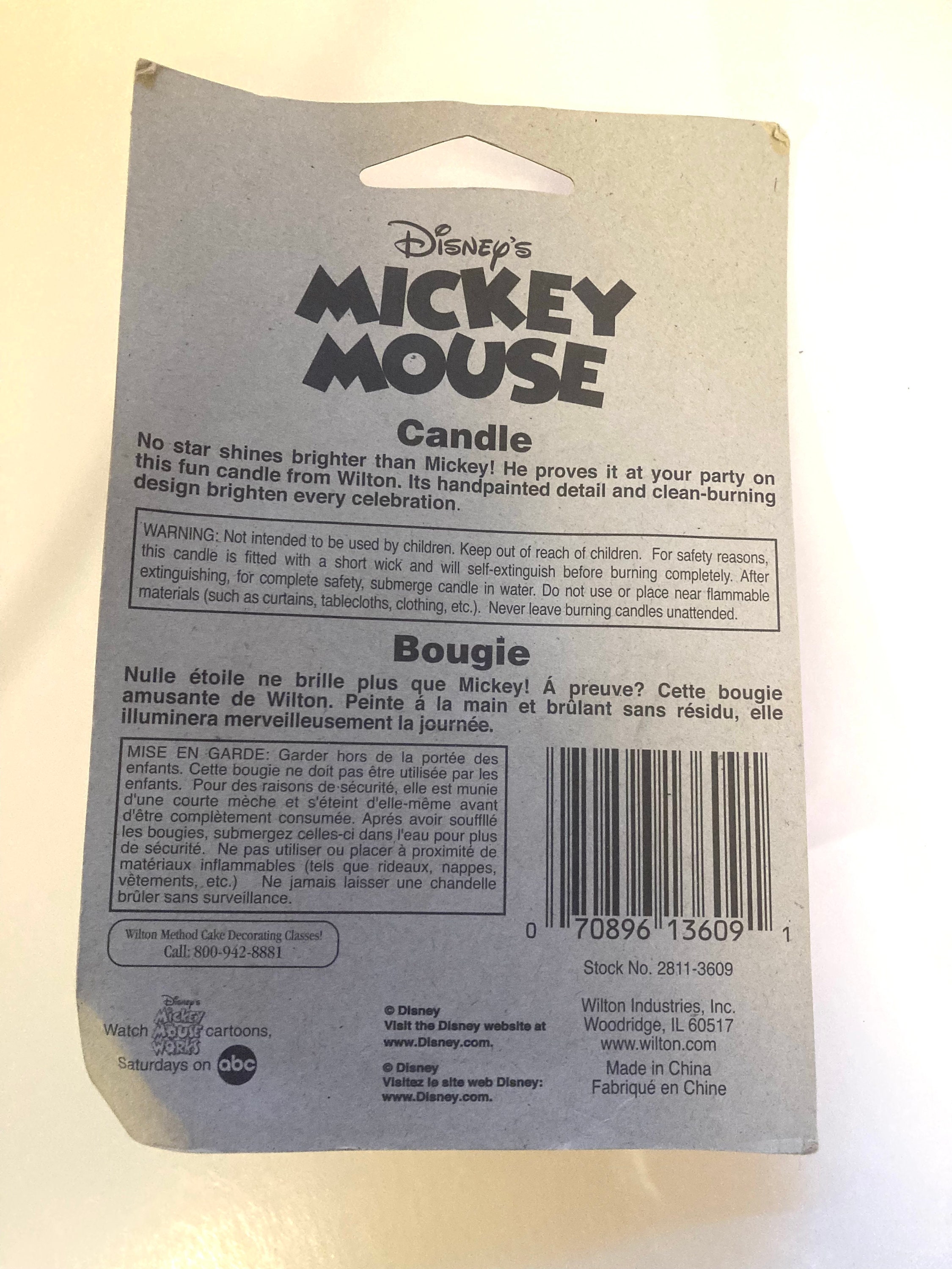 Mickey Mouse Birthday Candle Cake Topper - Etsy