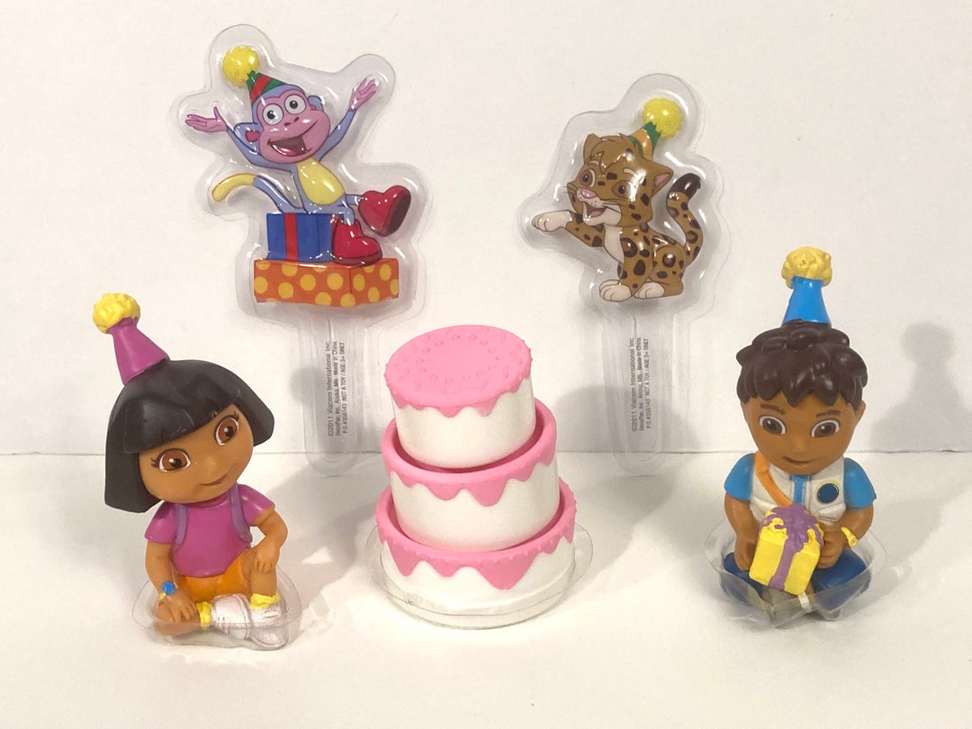 Dora the Explorer Happy Birthday Cake Topper - Etsy