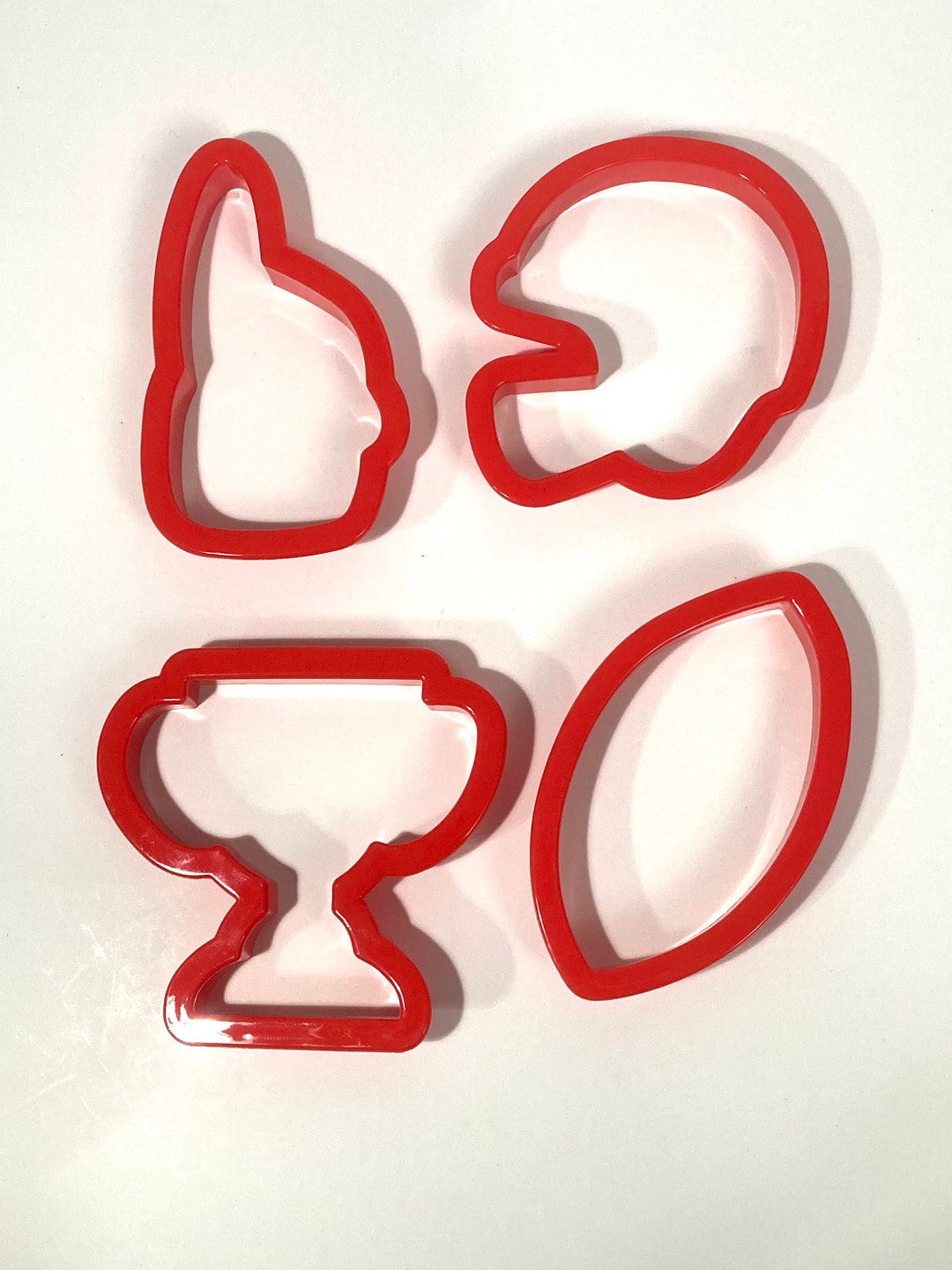 Vintage Football NFL Helmet Trophy Finger Cookie Cutters Fondant ...