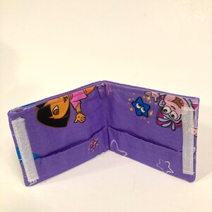 Purple Dora the Explorer Girls Bi Fold Wallet Cotton - Etsy