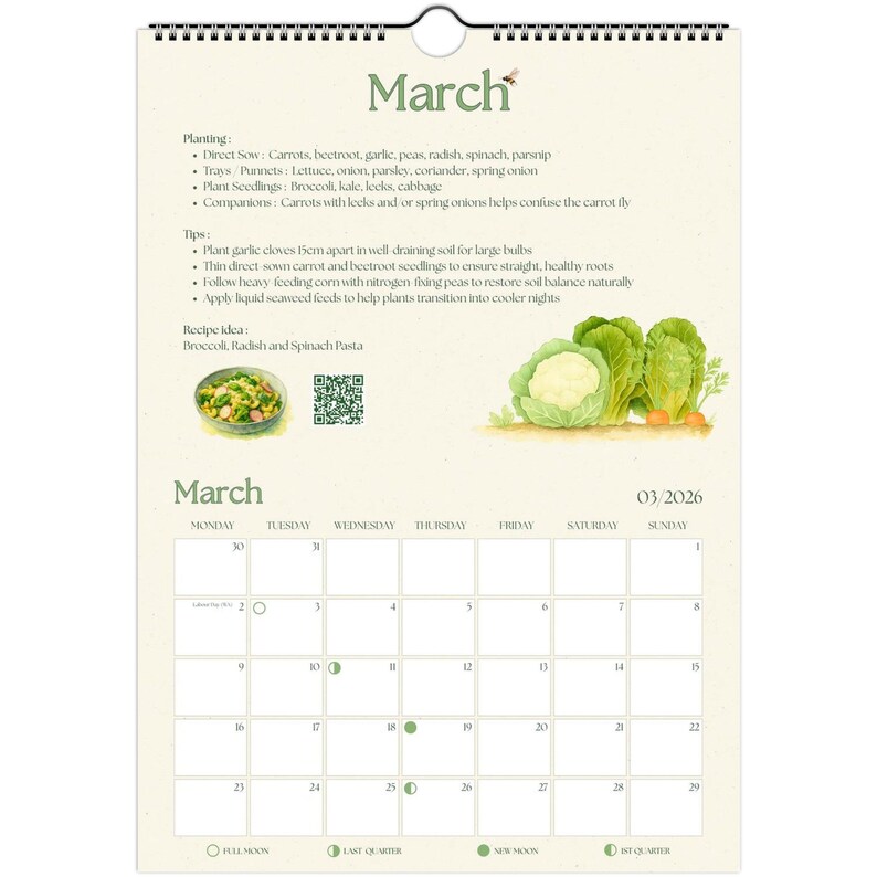 Australian Vegetable Garden Calendar: Warm Temperate Climate, Planting ...