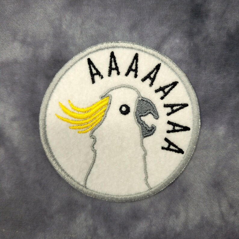 Cockatoo Scream Birb Patch AAAAA - Etsy