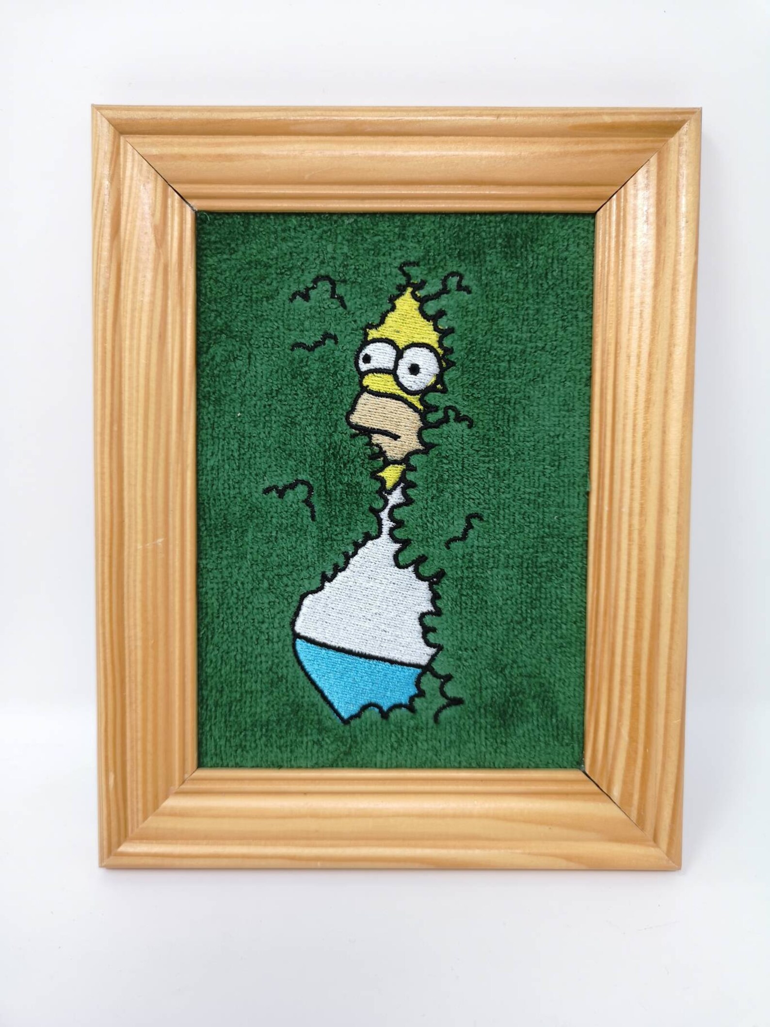 Homer in the Bushes Embroidery | Etsy