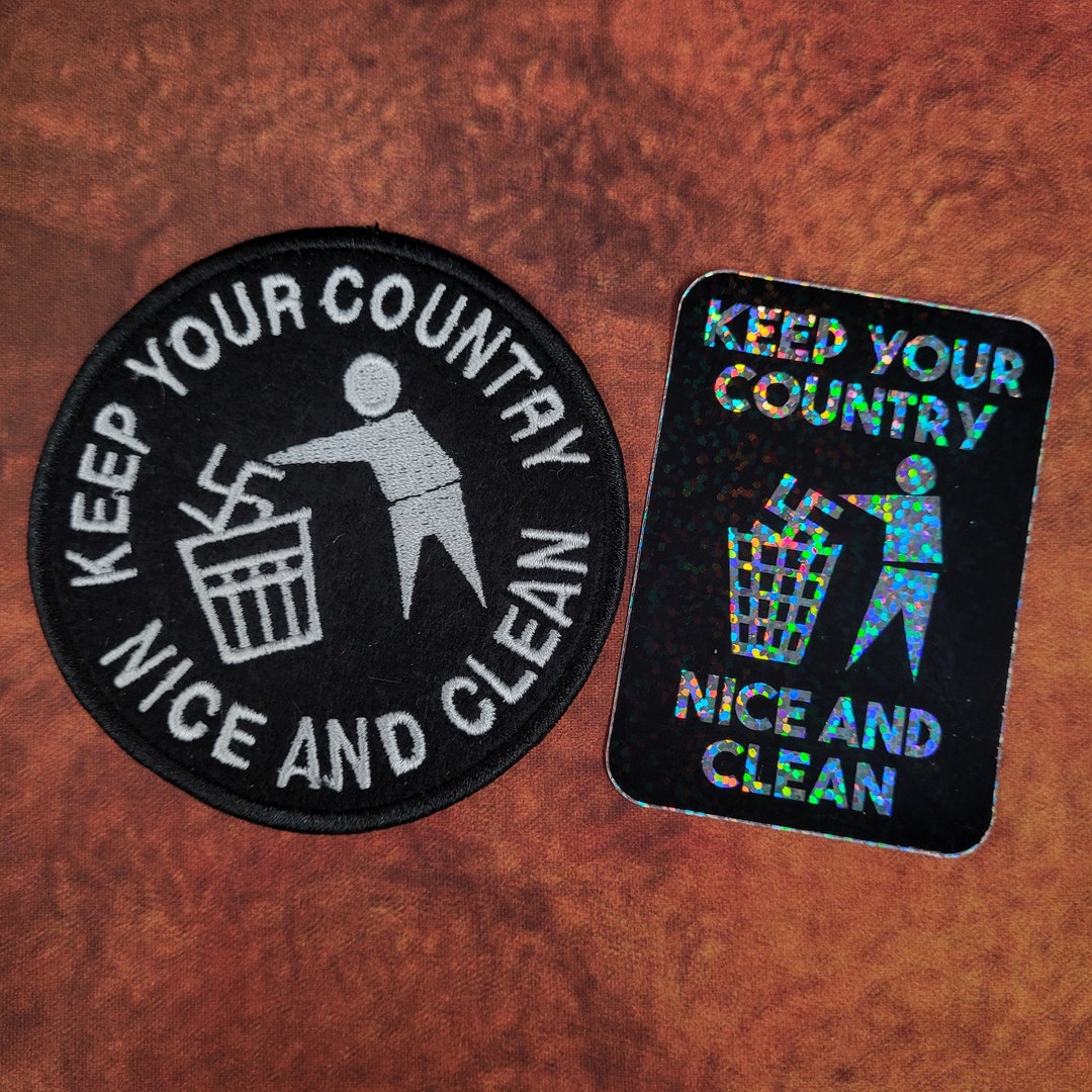 Keep Your Country Clean N@zi Trash Sew-on Patch & Sticker - Etsy