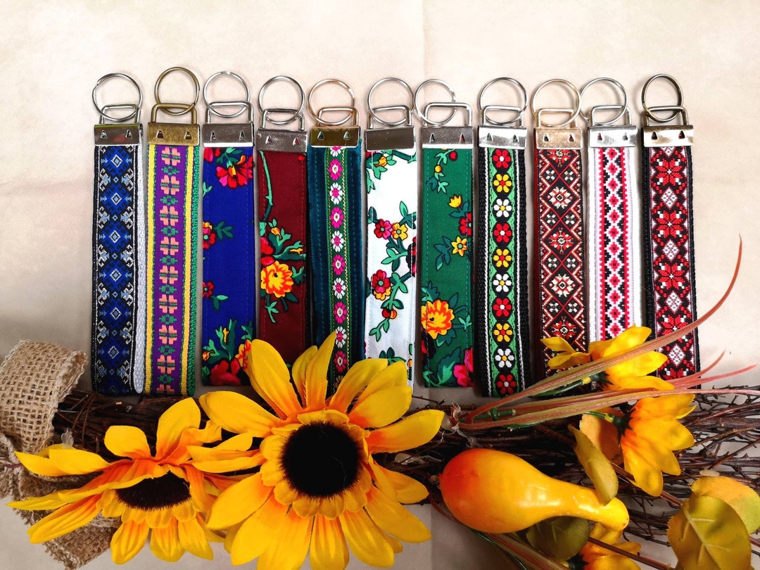 Ukrainian Trim Key Fob Wristlet Keychain - Etsy