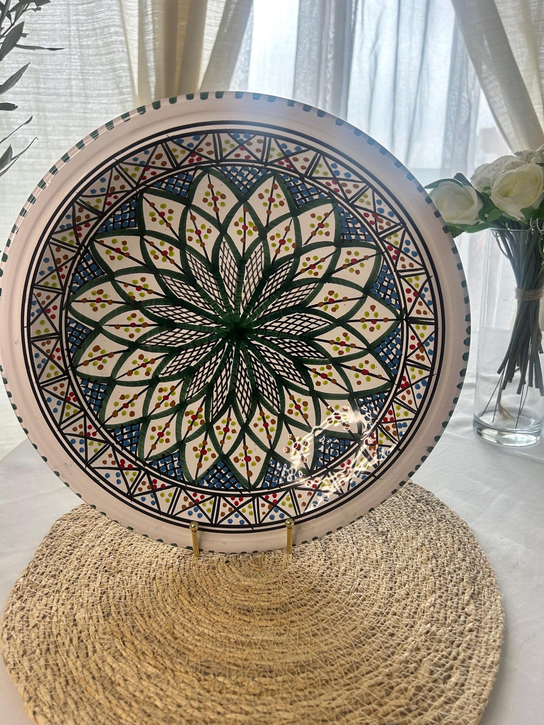Large Tunisian Couscous Platter – Handmade | Tunisian Artisan Ceramic ...