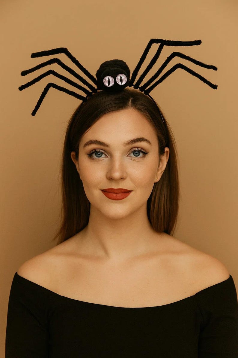 Halloween Spider Headband: Spooky Costume Party Hair Accessory - Etsy