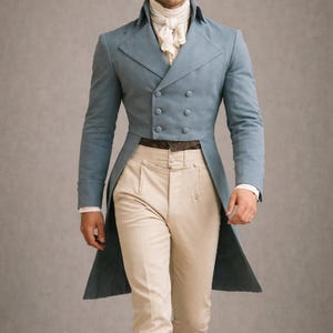 Victorian Men's Wool Regency Tailcoat Jacket, Vintage Edwardian ...