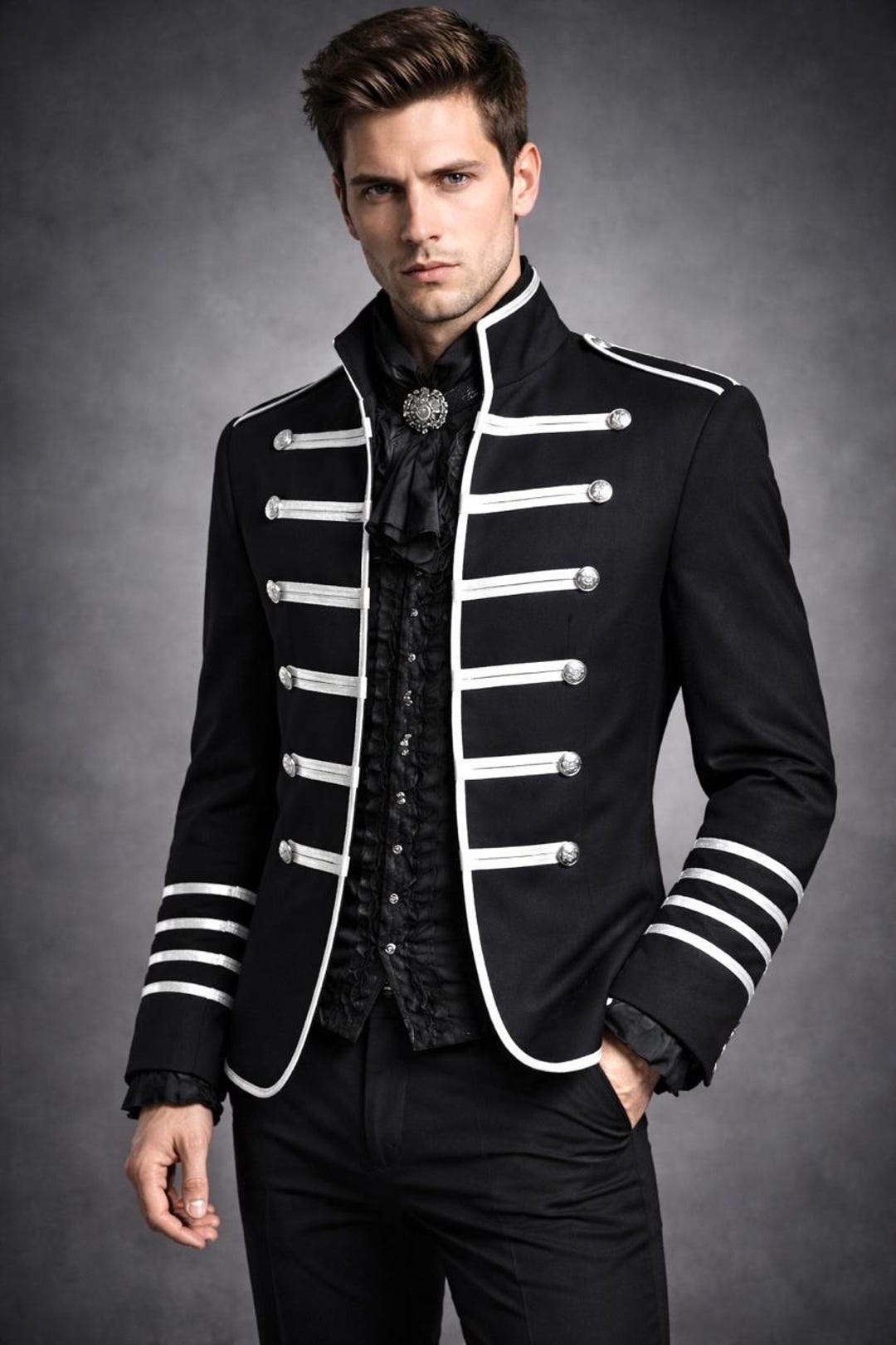 Men's Victorian Military Jacket, Gothic Steampunk Tailcoat - Etsy