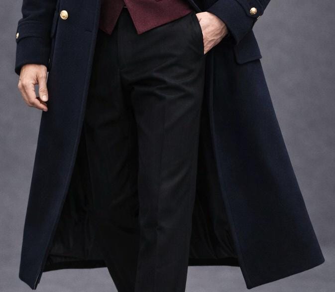 Men’s Victorian Military Wool Regency Tailcoat, Vintage Gothic ...
