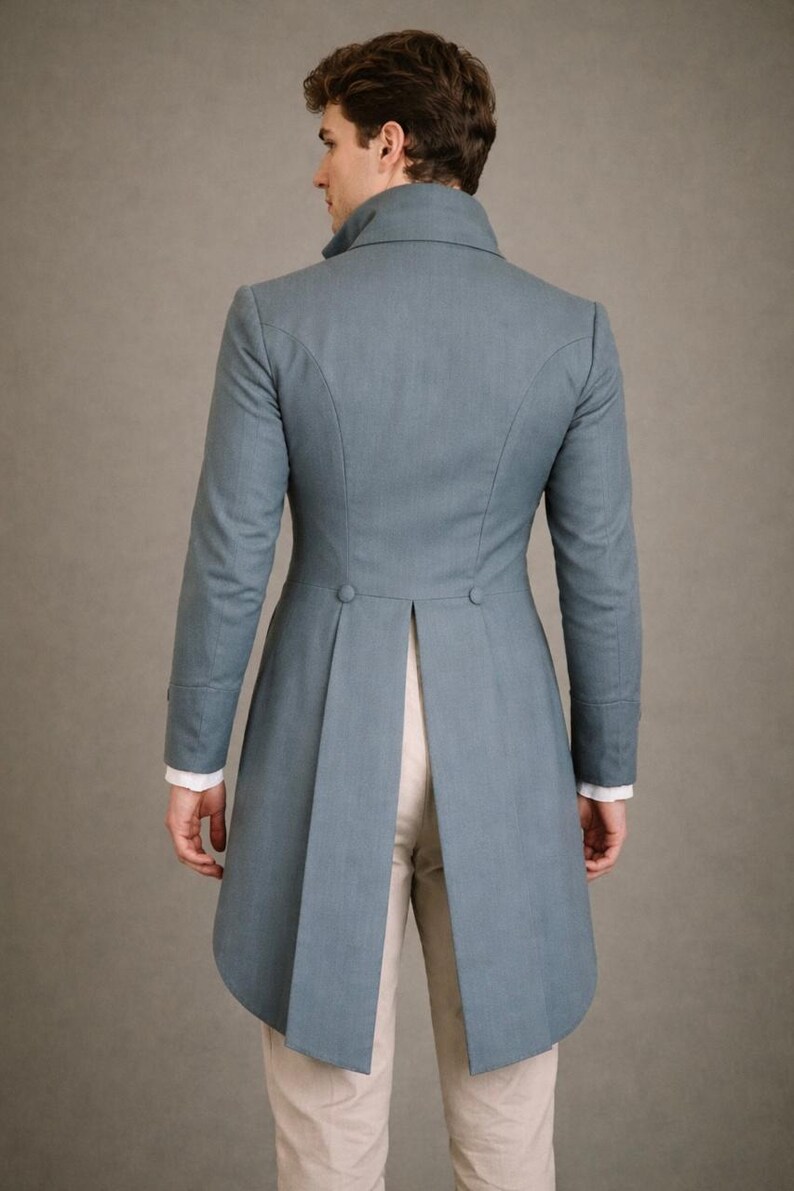Victorian Men's Wool Regency Tailcoat Jacket, Vintage Edwardian ...