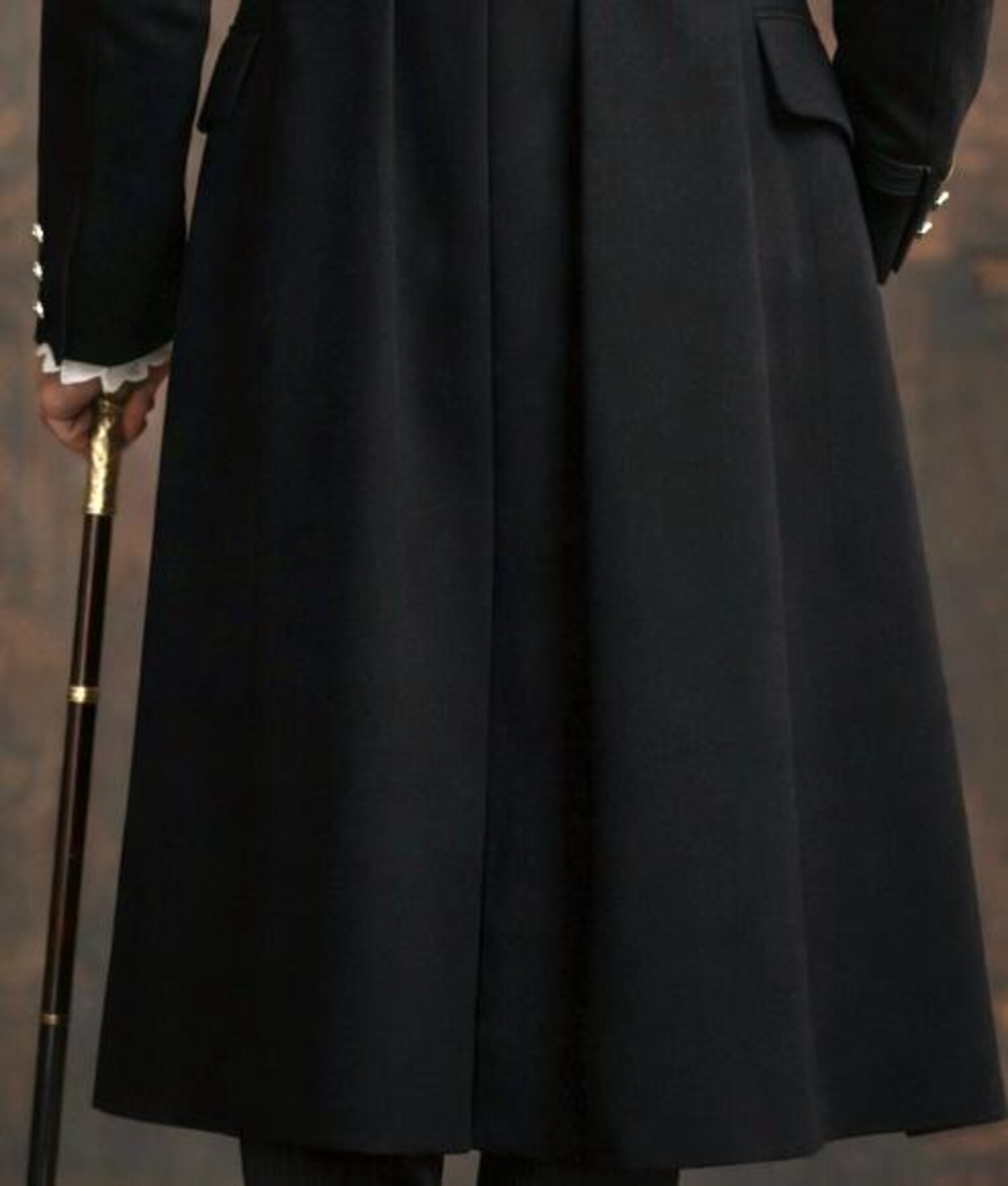 Men's Victorian Black Wool Regency Tailcoat, Vintage Gothic Steampunk ...