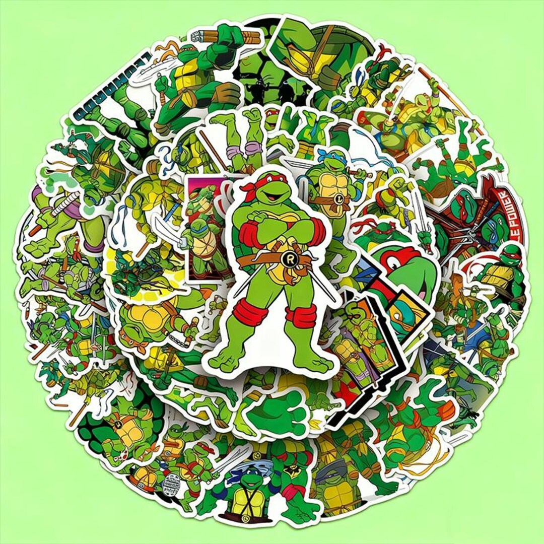 52pcs-teenage Mutant Ninja Turtles Sticker Pack | TMNT Stickers | Retro ...