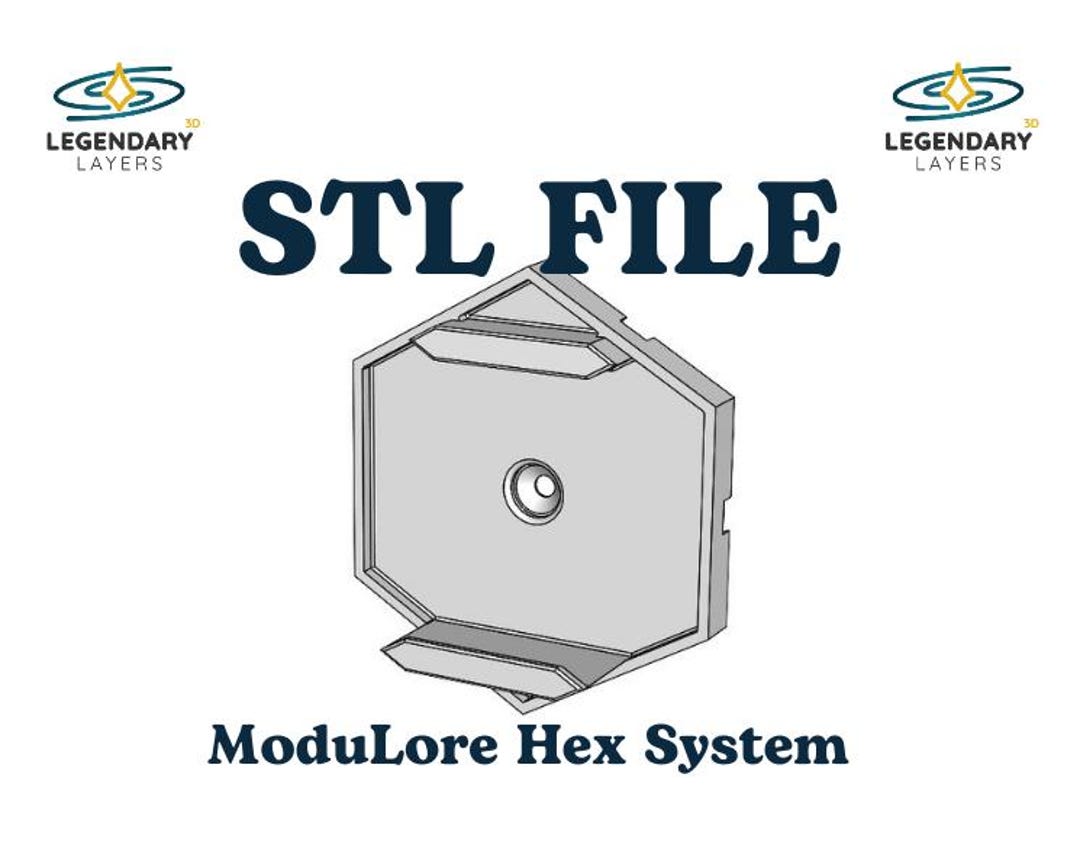 Modulore Hex System - Card Display Hex - STL 3D Print File - Lorcana ...